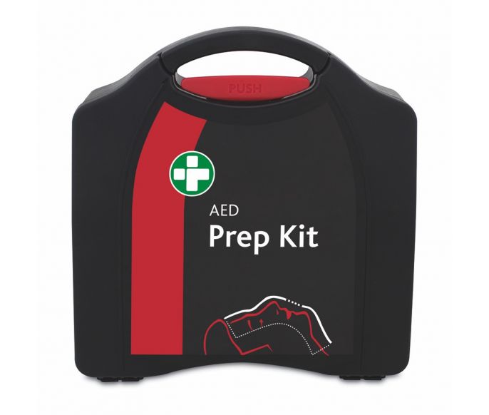 AED Prep Kit, in Large Black/Red Compact Aura, 20.5cmH x 20cmW x 6.5cmD ...